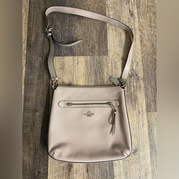 Coach | Bags | Coach Mae Taupe Pebble Leather Crossbody | Poshmark